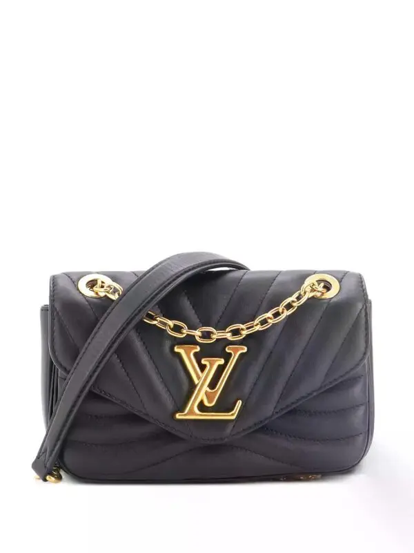 LOUIS VUITTON New Wave Chain Bag Nm Quilted Leather Pm Crossbody Bag - Black