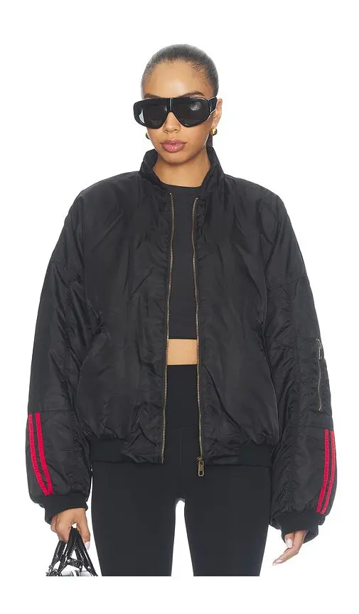 Lioness Bloom Bomber Jacket In Black