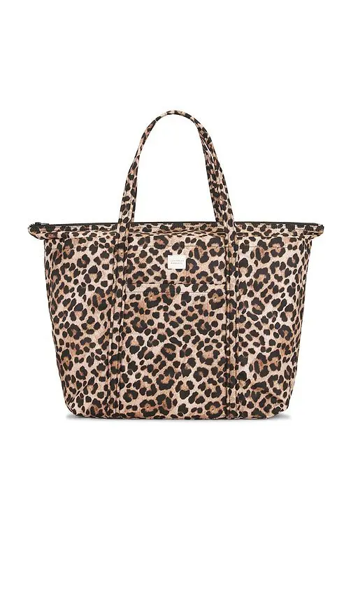 LOEFFLER RANDALL Brushed Printed Nylon Tote Bag In Brown - Leopard
