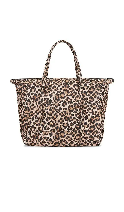 LOEFFLER RANDALL Brushed Printed Nylon Tote Bag In Brown