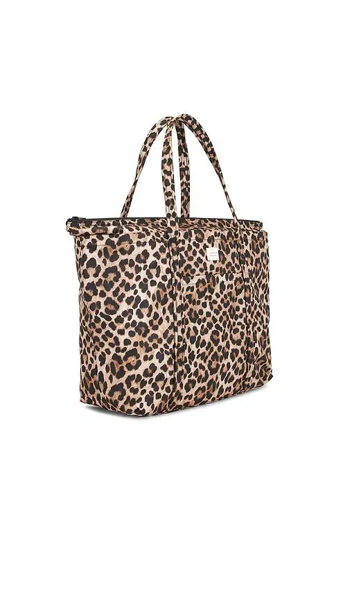 LOEFFLER RANDALL Brushed Printed Nylon Tote Bag In Brown