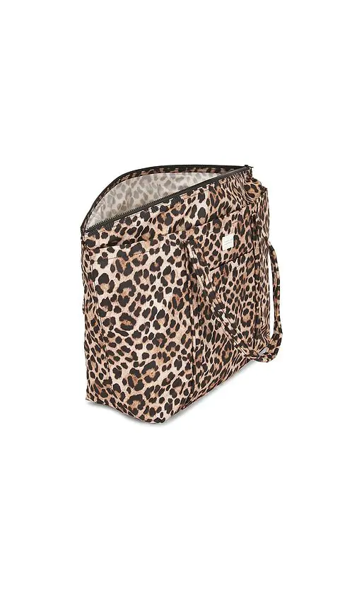 LOEFFLER RANDALL Brushed Printed Nylon Tote Bag In Brown