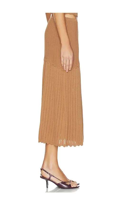 Solid & Striped The Amara Skirt In Brown