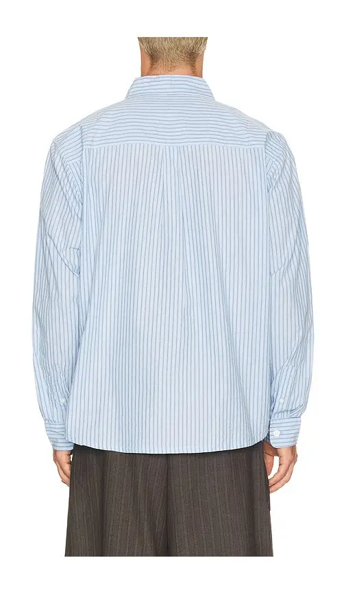 Obey Billy Woven Shirt In Blue