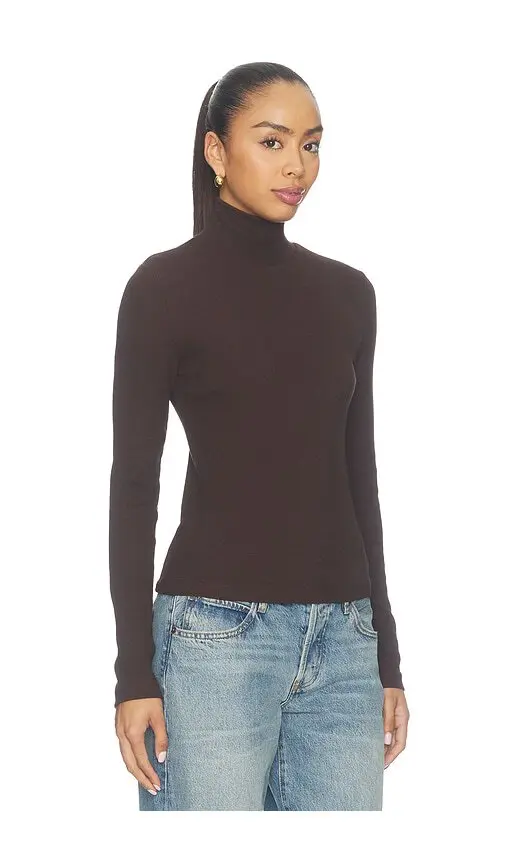Velvet By Graham & Spencer Helms Turtleneck Top In Brown