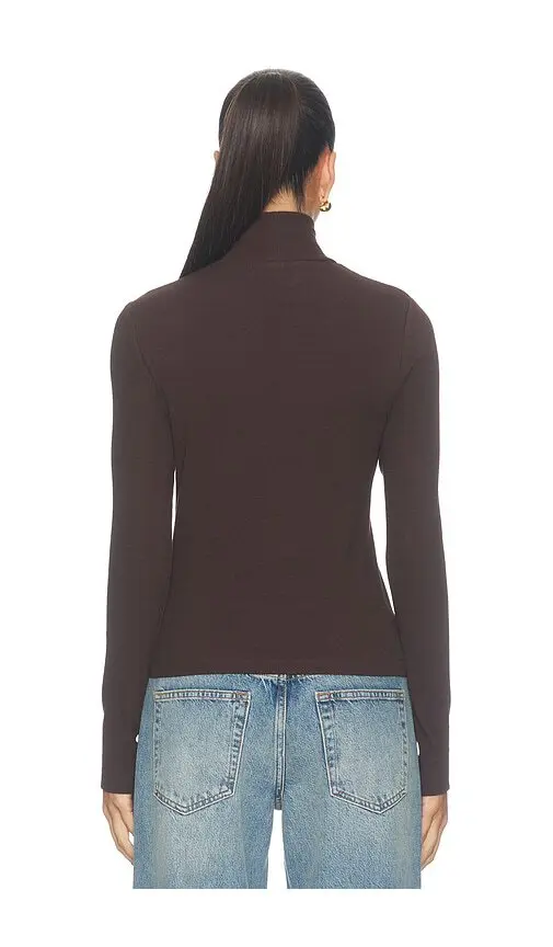Velvet By Graham & Spencer Helms Turtleneck Top In Brown