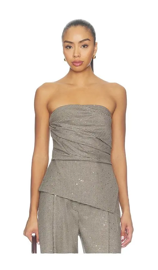 THE SEI Long Strapless Top In Grey