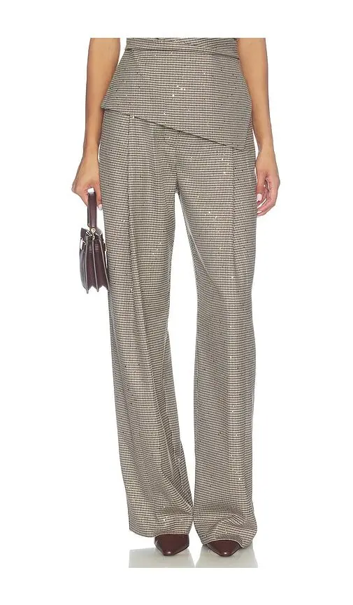 THE SEI Boyfriend Trouser In Black & White