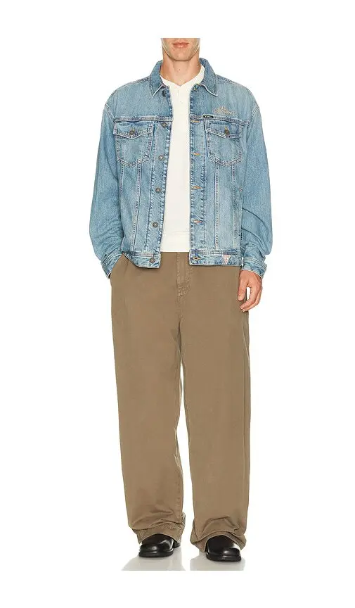 Guess X Rolling Stones Trucker Jacket In Blue