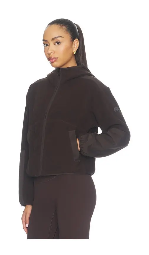 Beyond Yoga Polarflex Jacket In Chocolate - Dark Chocolate