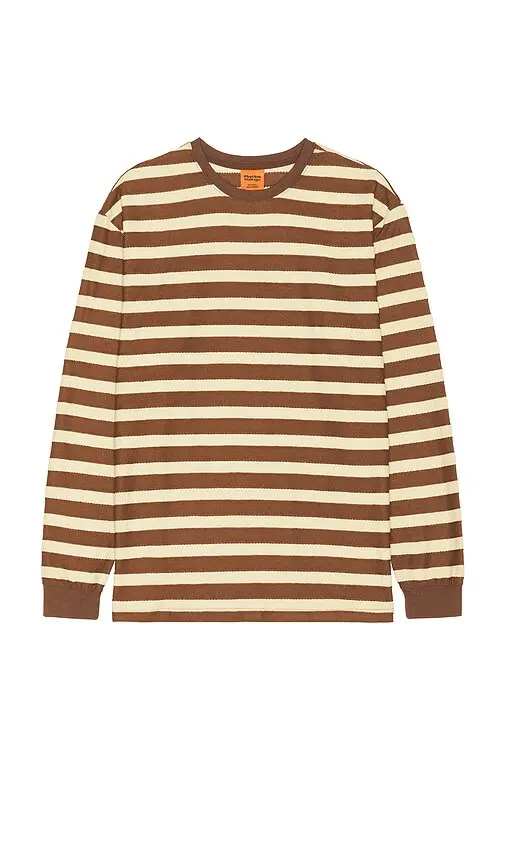 RHYTHM Textured Stripe Long Sleeve Tee Shirt