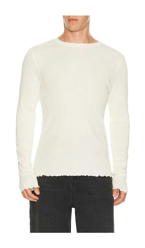 Our Legacy Elongated Longsleeve In Multi - Cloudbone Ripple Rib