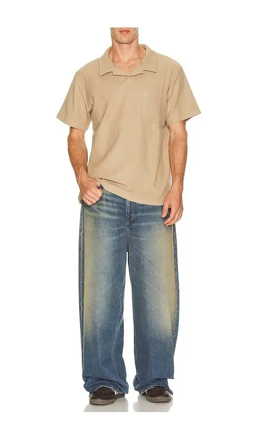 RHYTHM Vintage Terry Polo In Brown - Incense