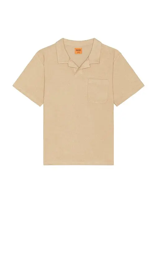 RHYTHM Vintage Terry Polo In Brown - Incense
