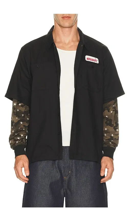 HUF Shadows Long Sleeve Work Shirt