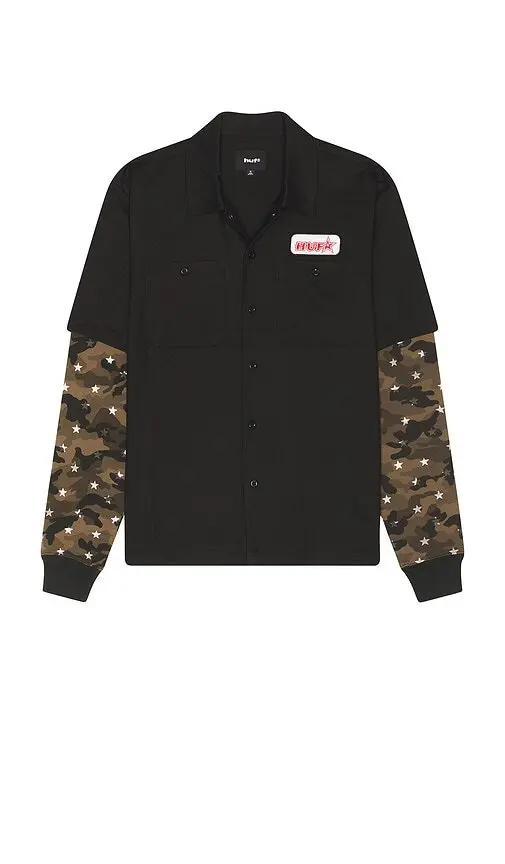 HUF Shadows Long Sleeve Work Shirt