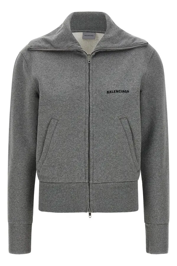 Balenciaga Slim Zip' Sweatshirt - Gray