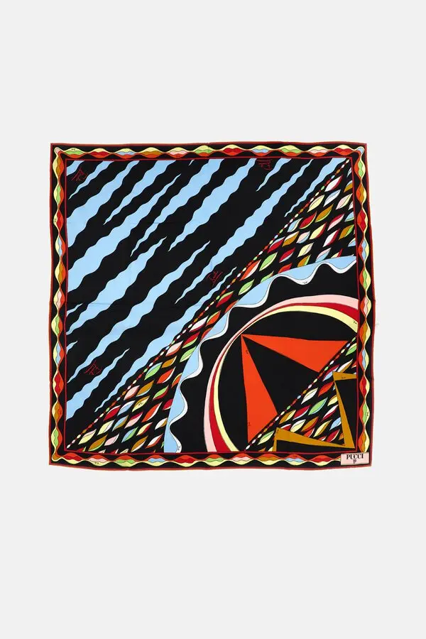 Emilio Pucci Foulard Quadrato In Seta - Multicolore