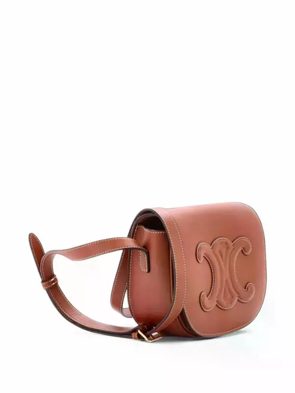 Celine Cuir Triomphe Folco Bag Leather Crossbody Bag