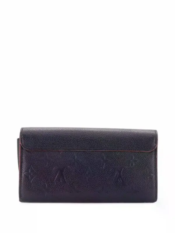 LOUIS VUITTON Pont Neuf Wallet Monogram Empreinte Leather Long Small Wallets - Blue