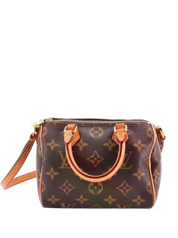 LOUIS VUITTON Speedy Bandouliere Bag Monogram Canvas Nano Crossbody Bag