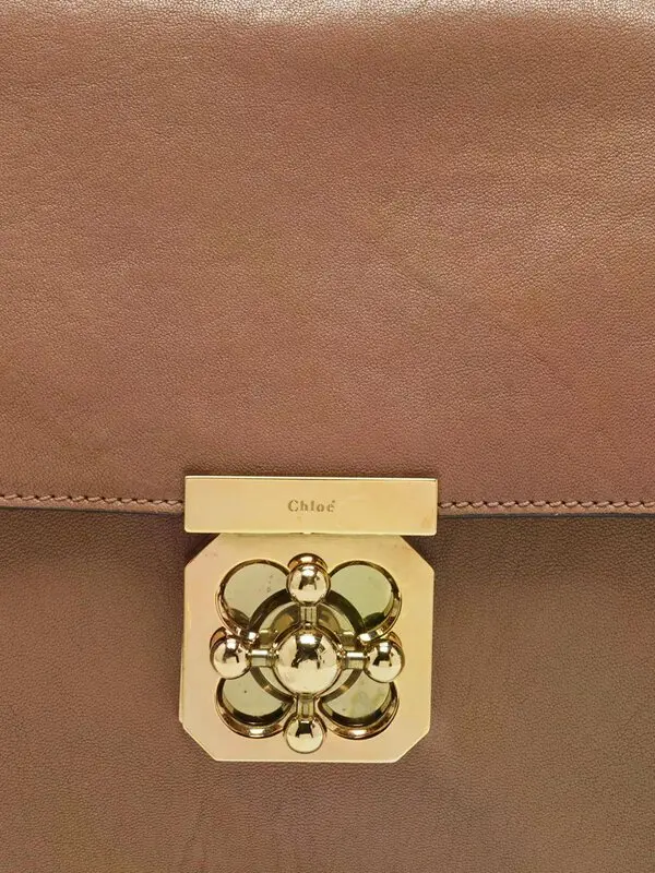 Chloé Large Elsie Turn-lock Shoulder Bag - Brown