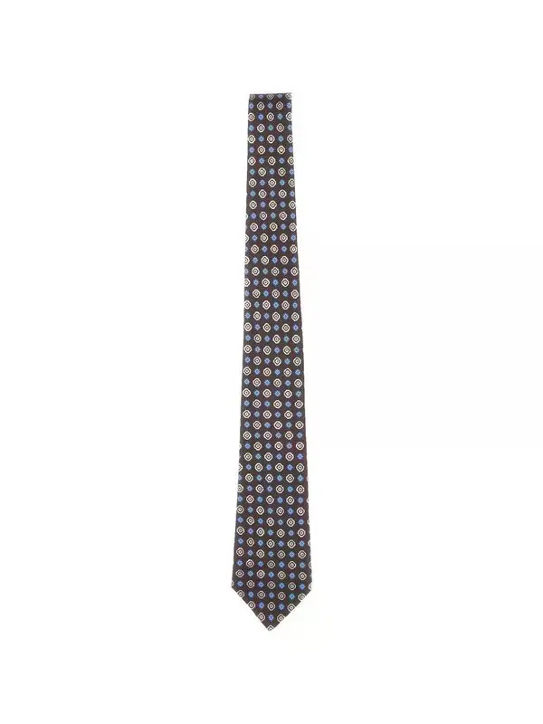 Kiton Geometric-print Silk Tie