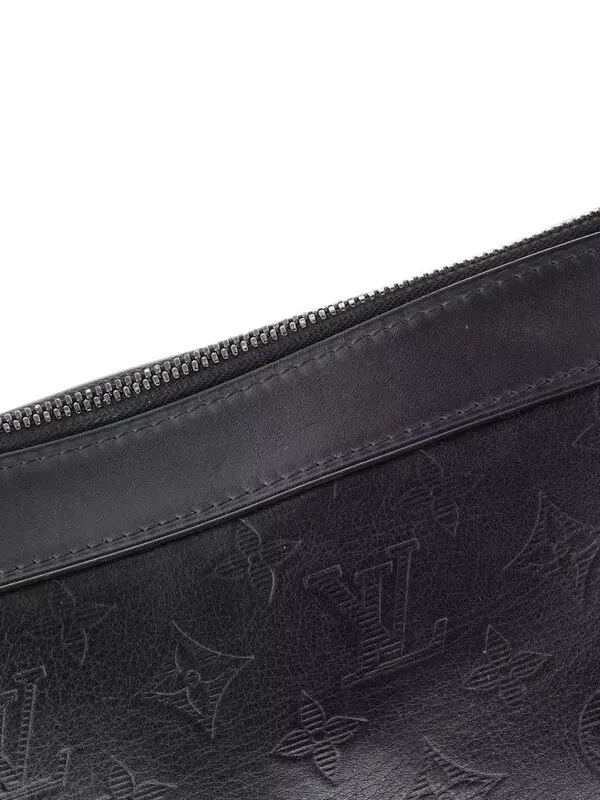 LOUIS VUITTON Discovery Pochette Monogram Shadow Leather Gm Pouch