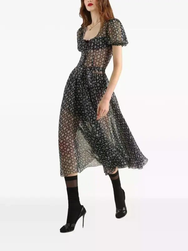 Dolce & Gabbana Floral Print Chiffon Dress