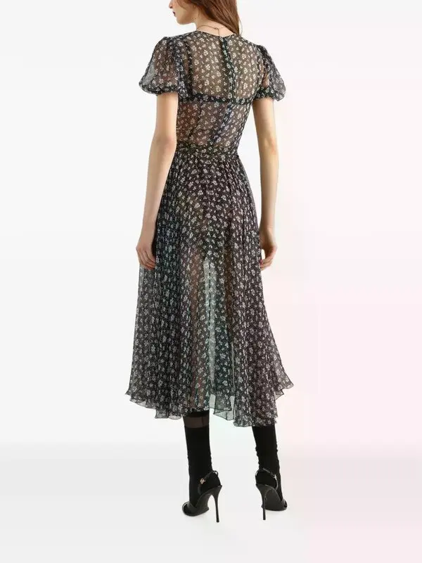 Dolce & Gabbana Floral Print Chiffon Dress
