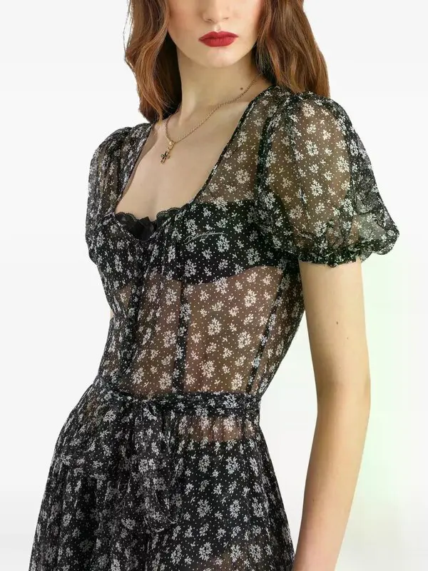 Dolce & Gabbana Floral Print Chiffon Dress
