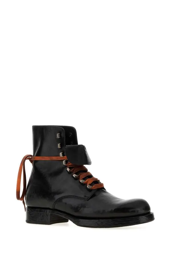 Prada Leather Ankle Boots