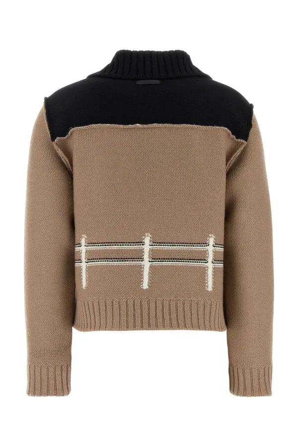 Moschino Camel Wool Cardigan - Brown