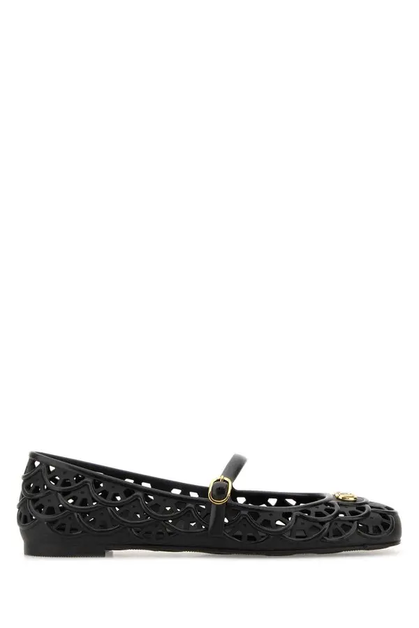 Valentino Garavani Rubber Vlogo Signature Ballerinas - Black