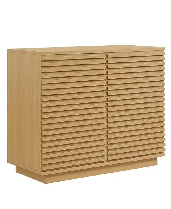 MODWAY Render 2-door Fluted Accent Cabinet - Oak