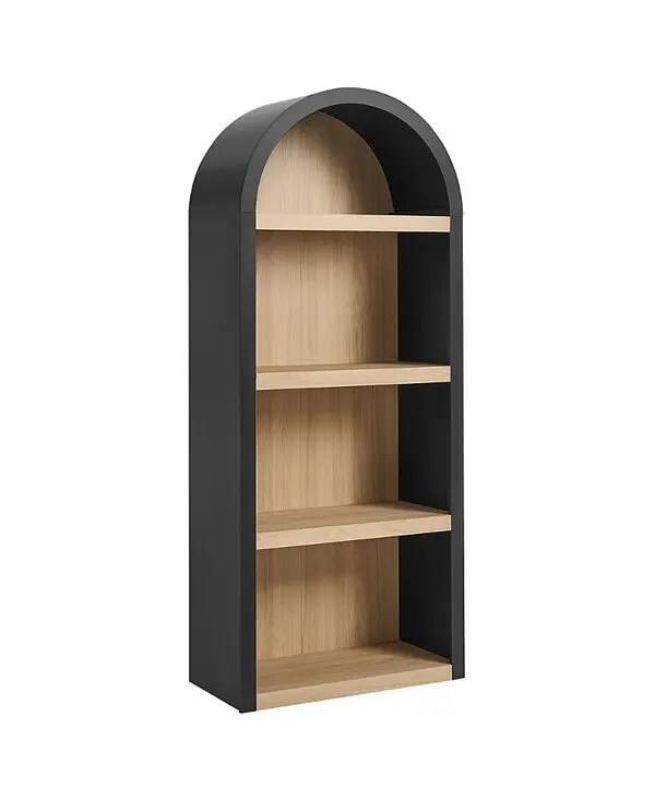 MODWAY Caleb 4 Arched Display Shelf Bookcase - Black