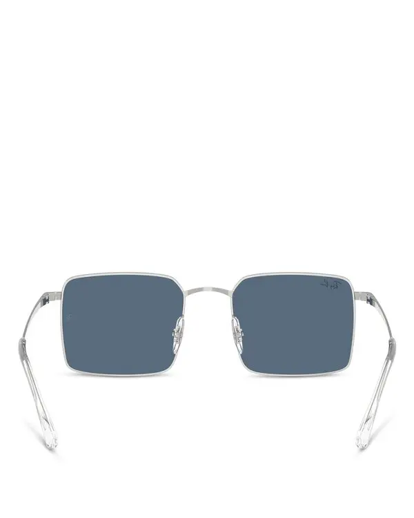 Ray-ban Square Sunglasses, 53mm - Silver/dark Blue