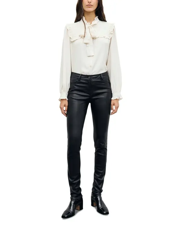 Gerard Darel Muse Leather Straight Pants