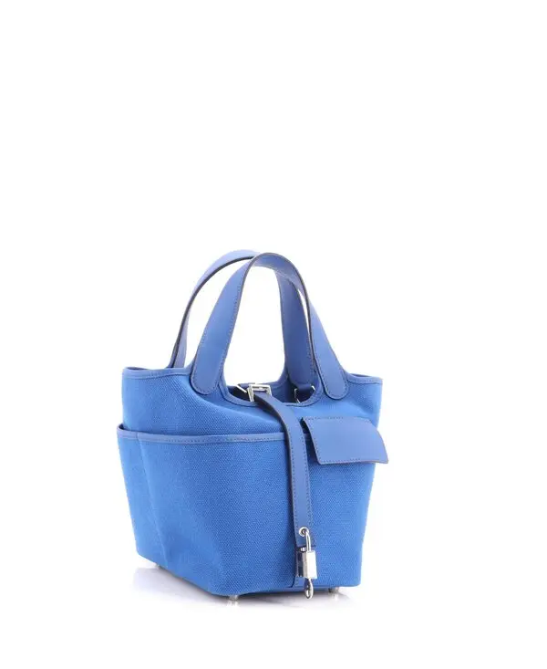Hermès Pm Cargo Picotin Lock Bag Canvas And Swift
