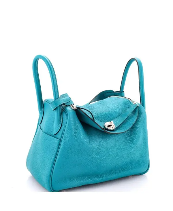 Hermès 30 Lindy Bag Clemence - Blue