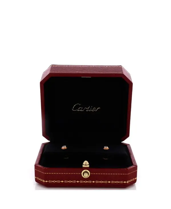 CARTIER Medium D'amour Stud Earrings 18k Rose Gold With Diamonds
