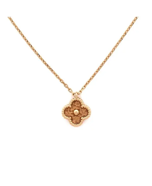 VAN CLEEF & ARPELS Sweet Alhambra Pendant Necklace 18k Rose Gold, 16