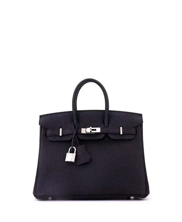 Hermès Birkin 25 Handbag Black Togo With Palladium Hardware