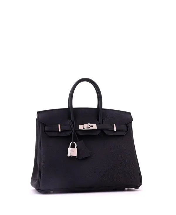 Hermès Birkin 25 Handbag Black Togo With Palladium Hardware