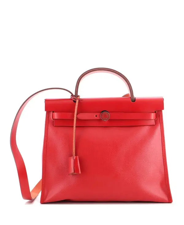 Hermès 31 Herbag Zip Berline Vache Canvas And Leather