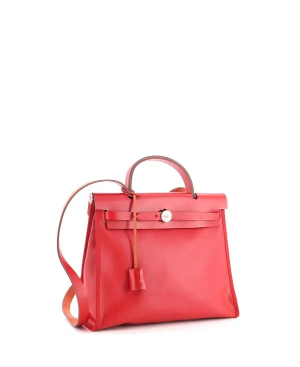 Hermès 31 Herbag Zip Berline Vache Canvas And Leather