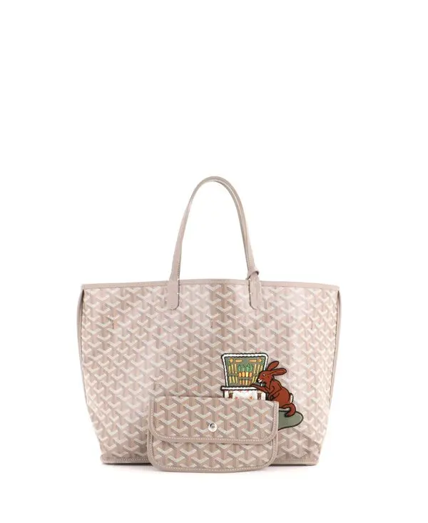Goyard Pm Anjou Reversible Tote Embroidered Coated Canvas