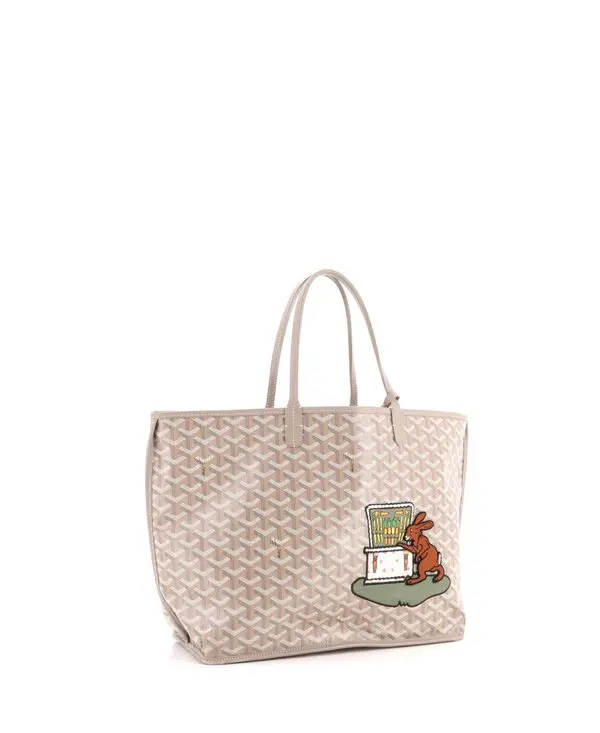 Goyard Pm Anjou Reversible Tote Embroidered Coated Canvas