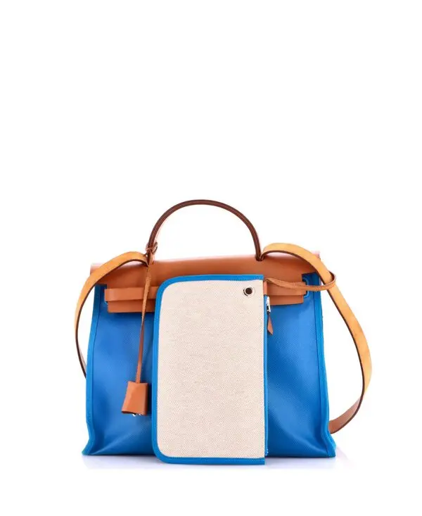 Hermès 31 Herbag Zip Berline Vache Canvas And Leather