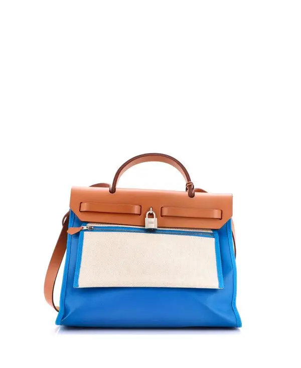 Hermès 31 Herbag Zip Berline Vache Canvas And Leather